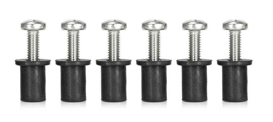K2F Well Nut Kit with Stainless Screws 6 pack - $15 - Kayaks2Fish